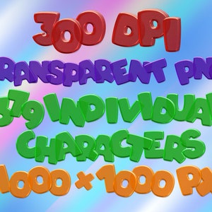 Bright Doodle Alphabet, PNG Bundle, Doodle Sublimation, Alpha Set ...