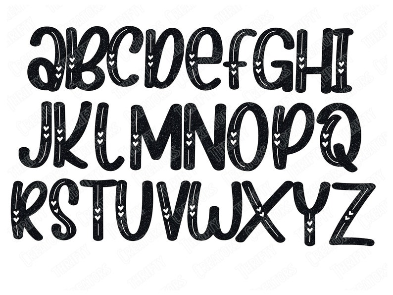 Black PNG Letters, Doodle Black Alphabet, PNG Doodle Letters Set PNG ...