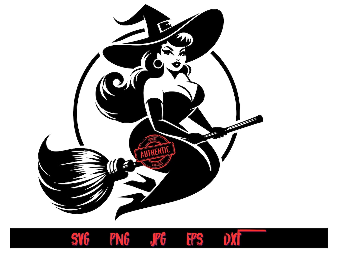 Curvy Witch 7, SVG Bundle, Includes Png, Svg, Dxf, Eps and Jpg Files ...