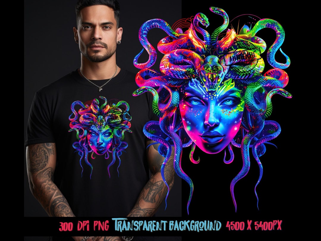 Medusa Designs, Cool T Shirt Designs for Men, Transparence Png ...