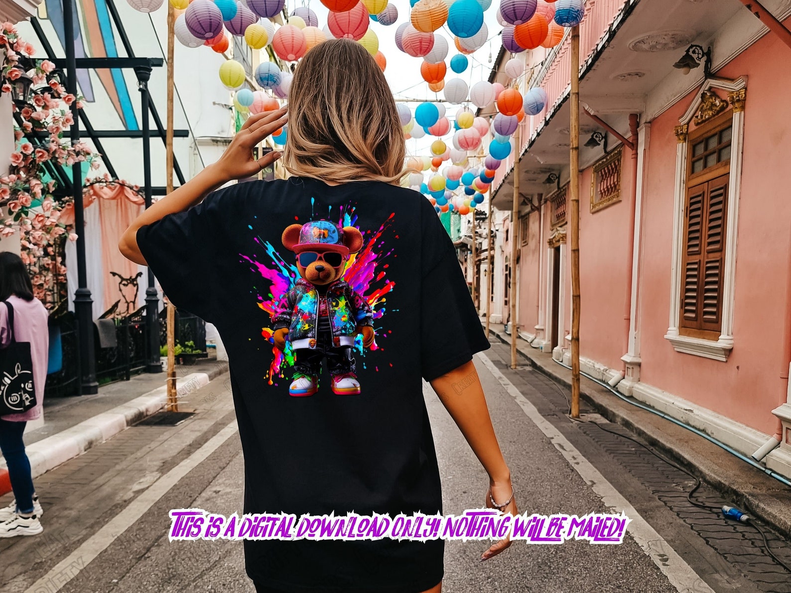 Trending Teddy Bear PNG, Colorful Streetwear Design (digital Download ...