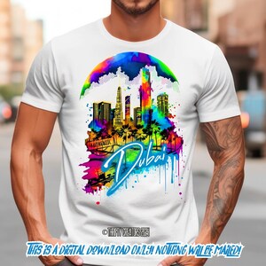 Dubai Cityscape, Neon Graffiti Png for Colorful Png Design, Png for ...