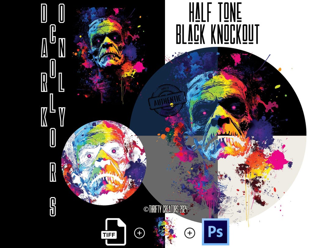 Frankenstein Graffiti Halftone Image Pack - Thrifty Halftones ©, PSD ...