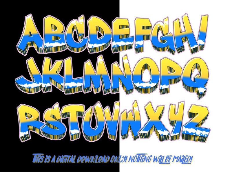 Graffiti PNG Alphabet Set - Vibrant, Colorful Alpha Bundle With ...