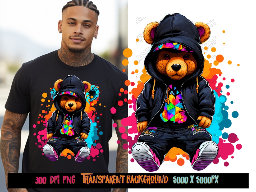 Teddy Bear Png for Colorful Png Design. Png for Shirt, Sublimation ...