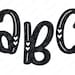 Black PNG Letters, Doodle Black Alphabet, PNG Doodle Letters Set PNG ...