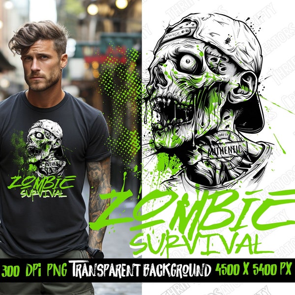 Mens Zombie Tshirt - Etsy