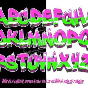 Graffiti PNG Alphabet Set - Vibrant, Colorful Alpha Bundle With ...