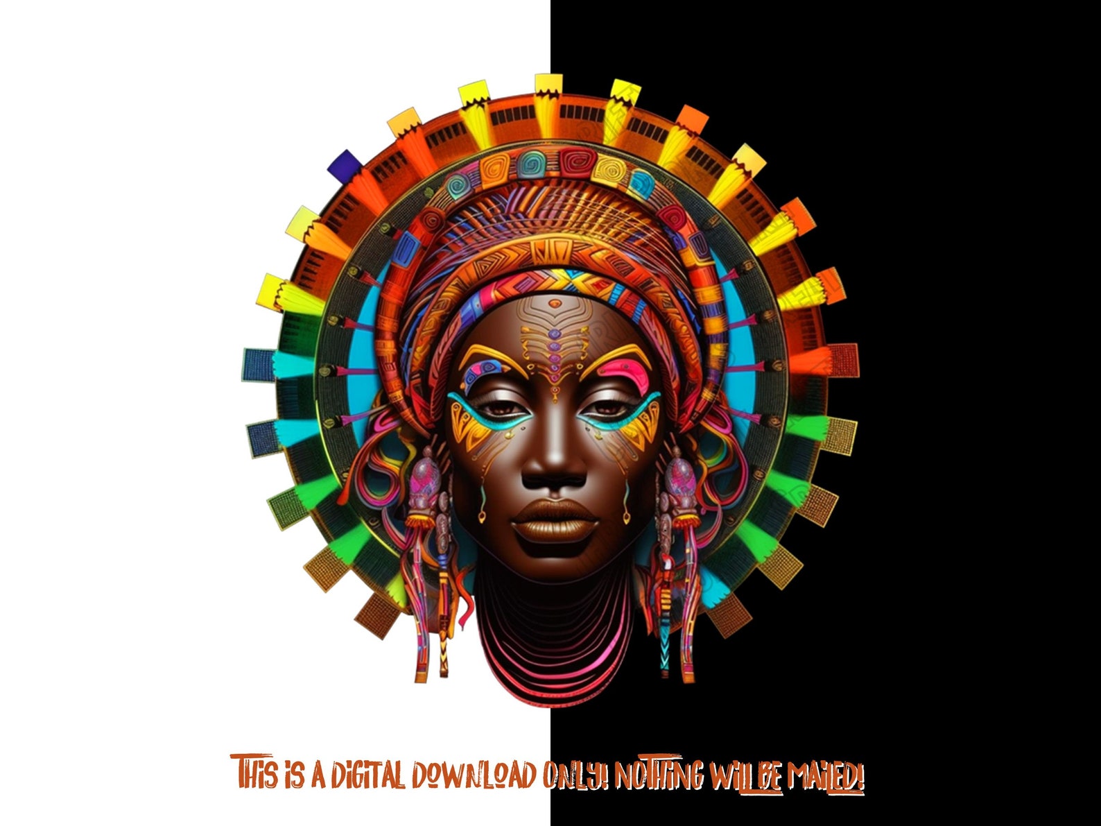 African Queen Png for T-shirt Designs as Well as DTF and Sublimation ...
