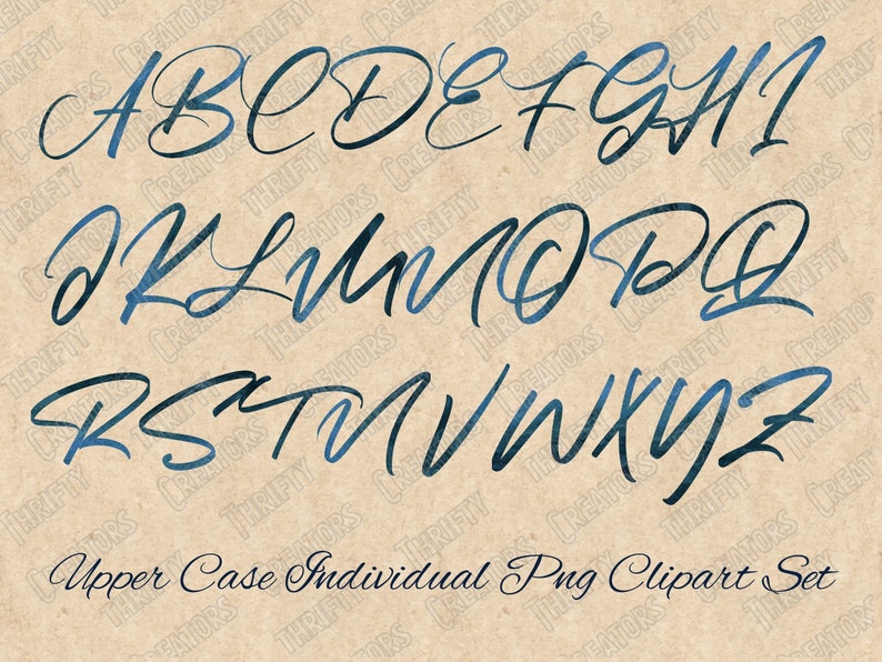 Calligraphy Letters for Digital Art Sublimation Designs - Etsy