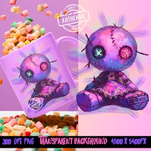 Purple Voodoo Doll Png for Colorful Dtf Design. Colorful Png Mugs and ...