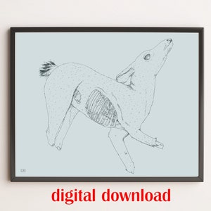 how to draw a dead deer easy