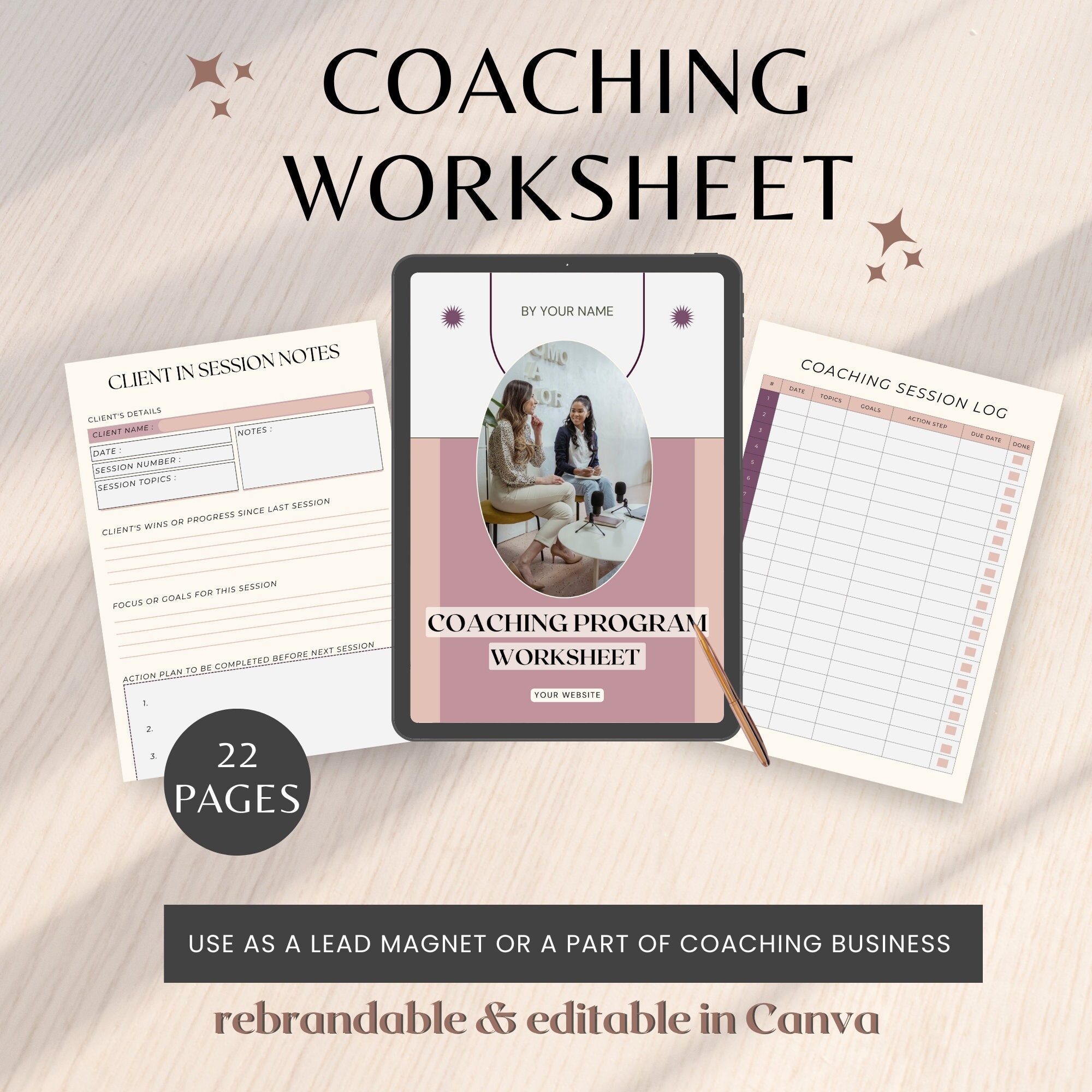 Coaching Worksheet Templates Life Coach Worksheet Lead - Etsy