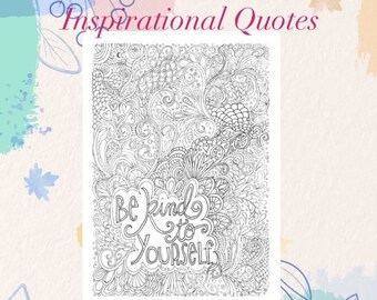 Inspirational Quotes Coloring Book 100 Pages - Etsy