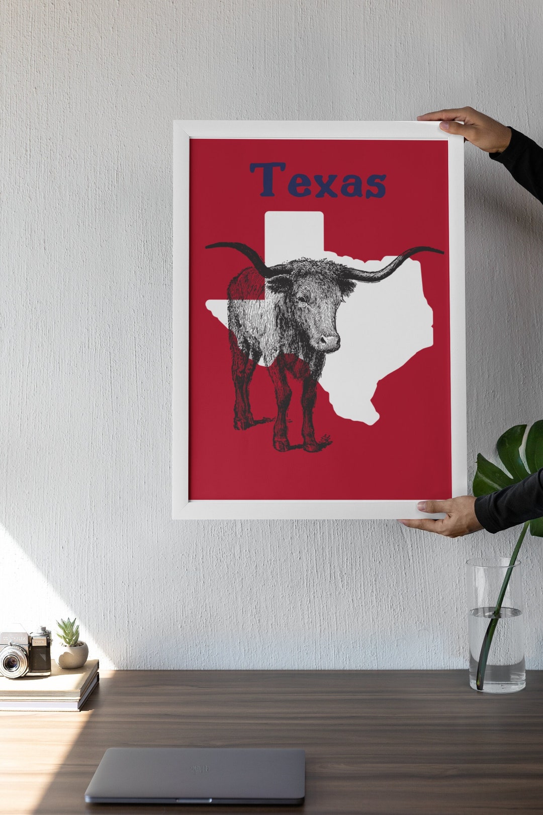 Texas Map Art, Set of 16, Texas Art Print, Modern Minimalist Design for ...