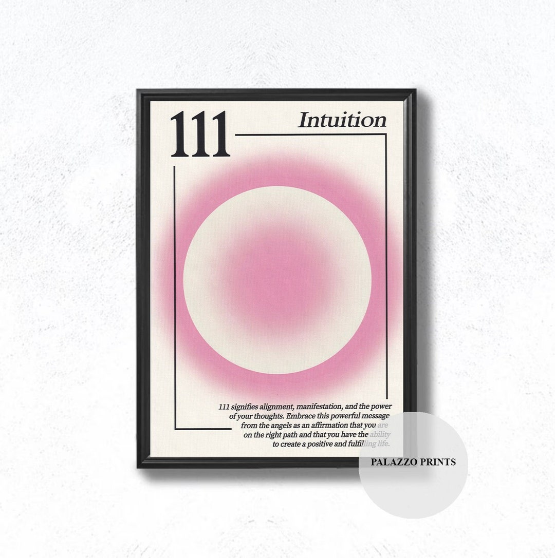 111 Angel Number, 111 Intuition Poster, 111 Prosperity Number, 111 ...