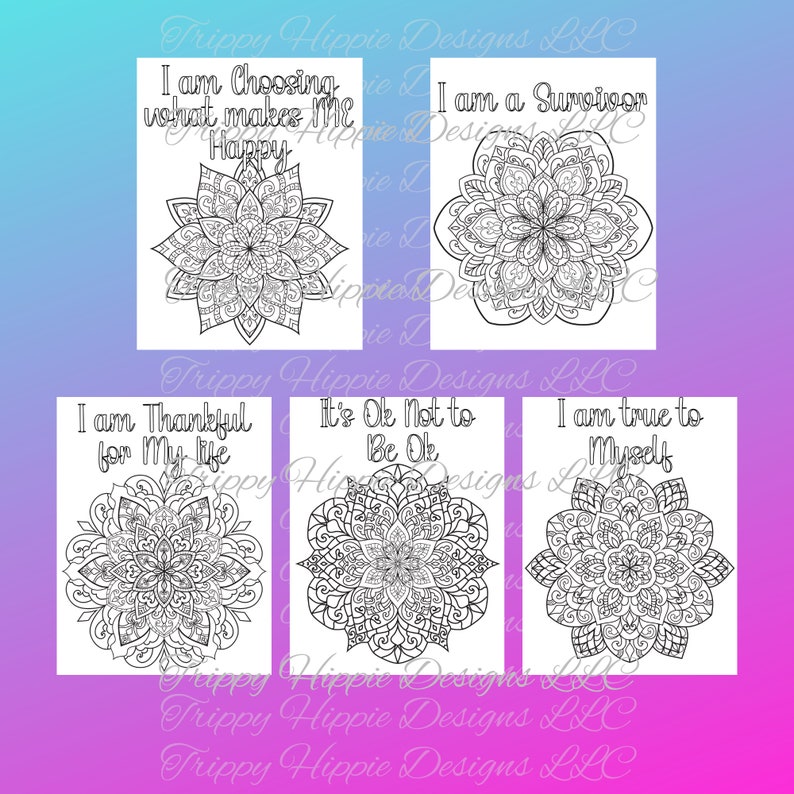 Coloring Pages: Digital Download, Instant Coloring Sheet, Print at Home ...