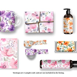 Watercolor Floral Digital Paper SEAMLESS Patterns Spring Flowers ...