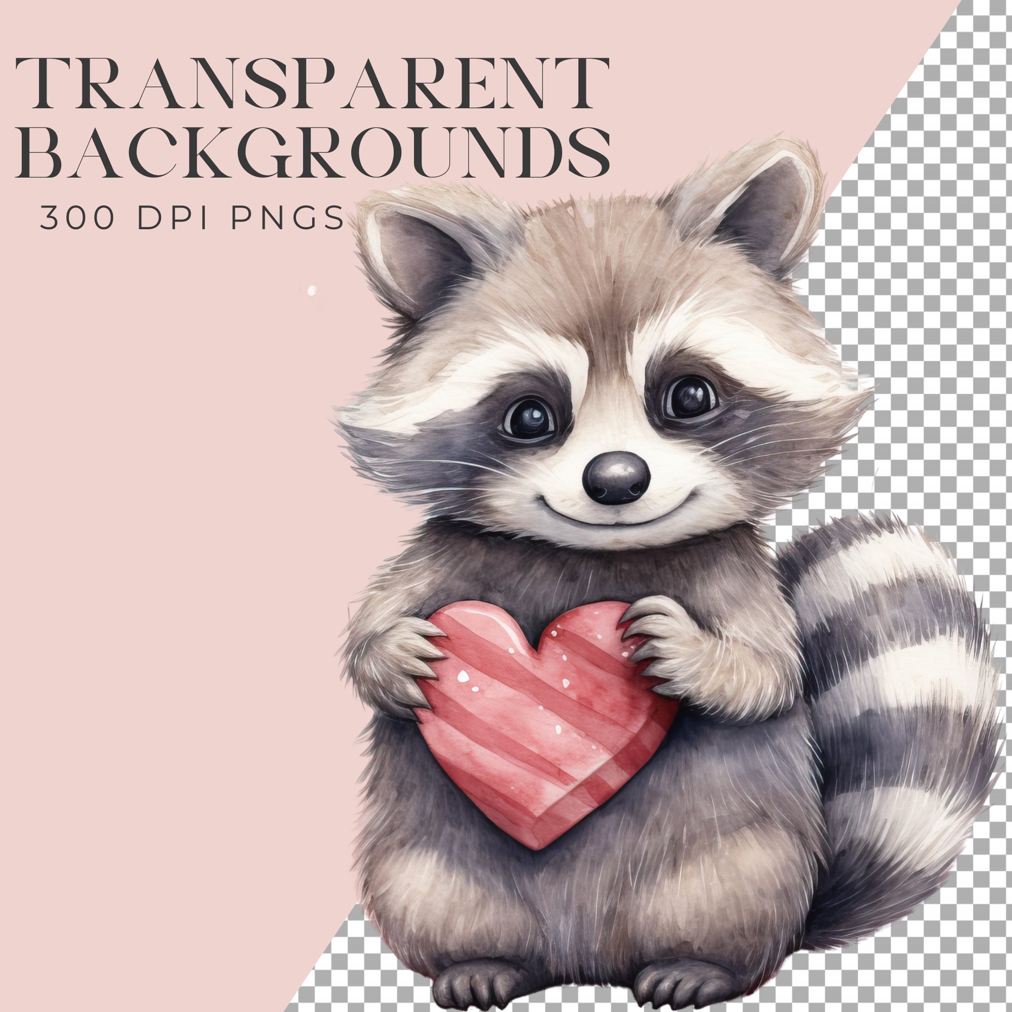 Cute Valentine Animals Clipart | Instant Download | Hearts | Valentine ...