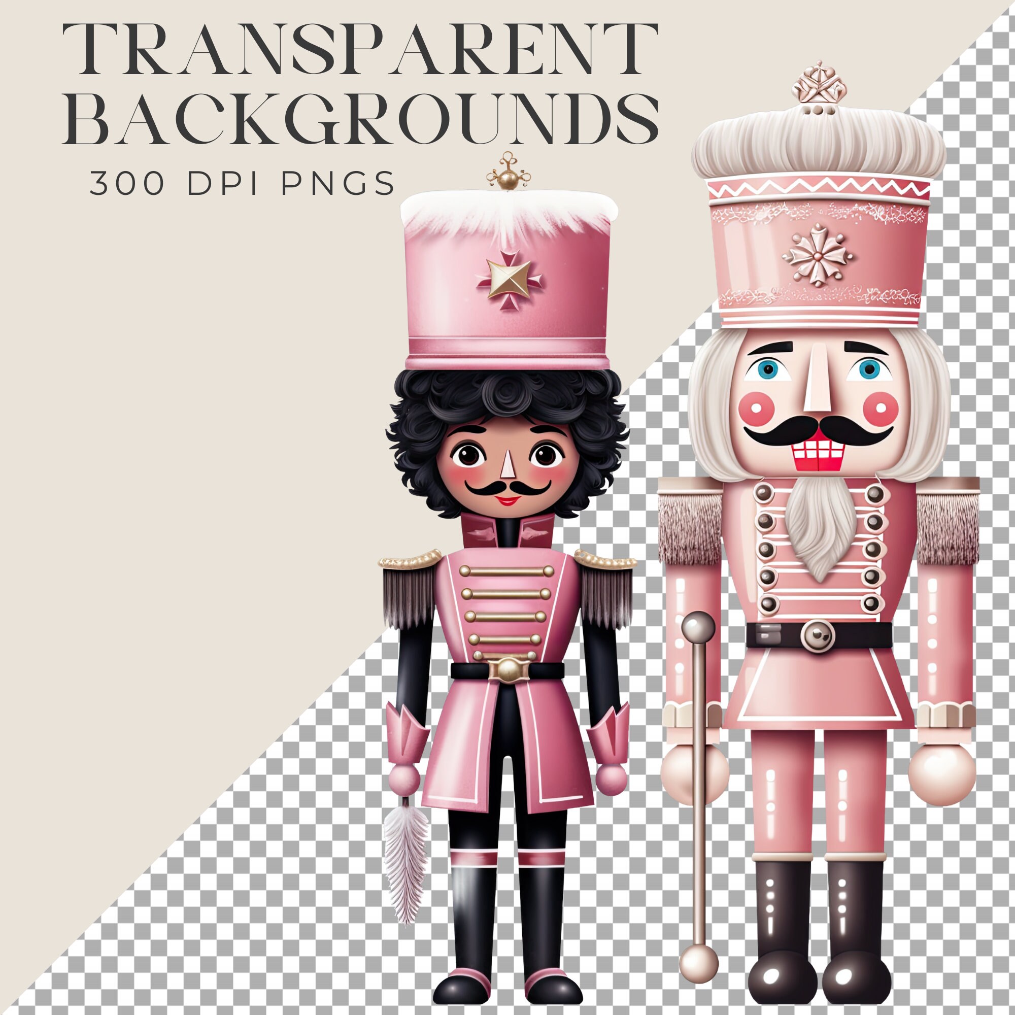 Pink Nutcrackers | Christmas Clipart | Instant Download | Holiday ...