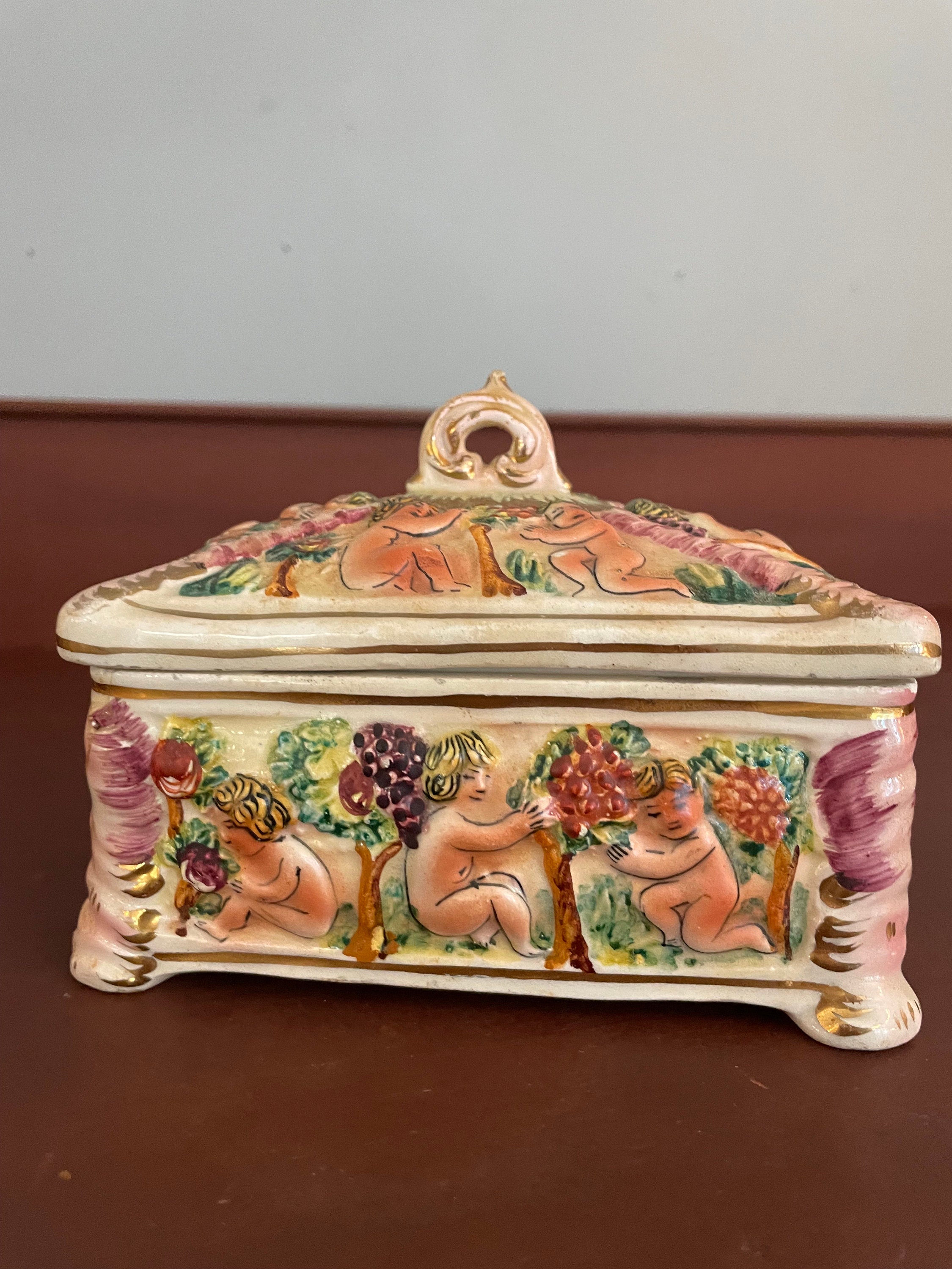 Italian Cigarette Porcelain Box - Etsy
