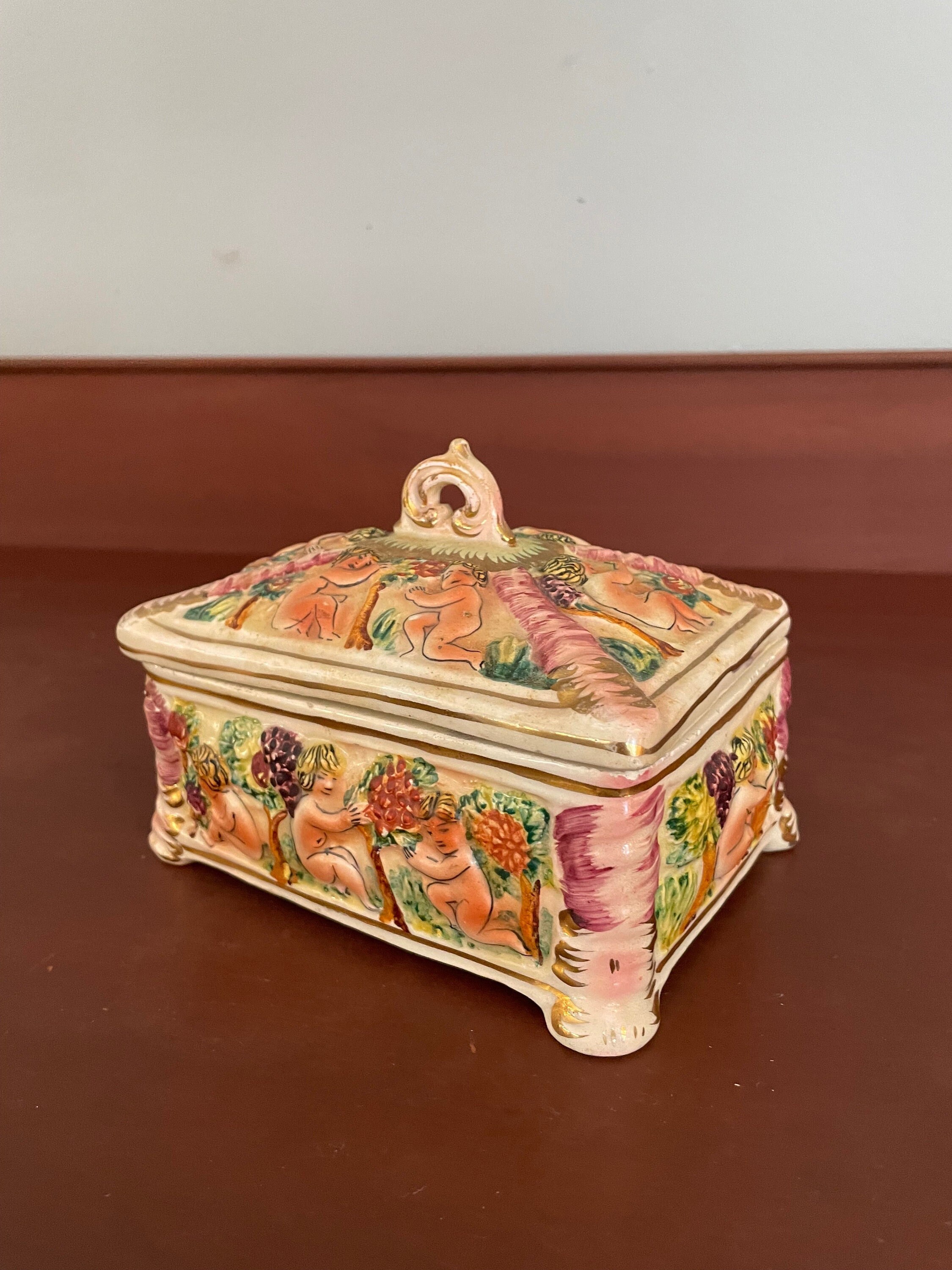 Italian Cigarette Porcelain Box - Etsy