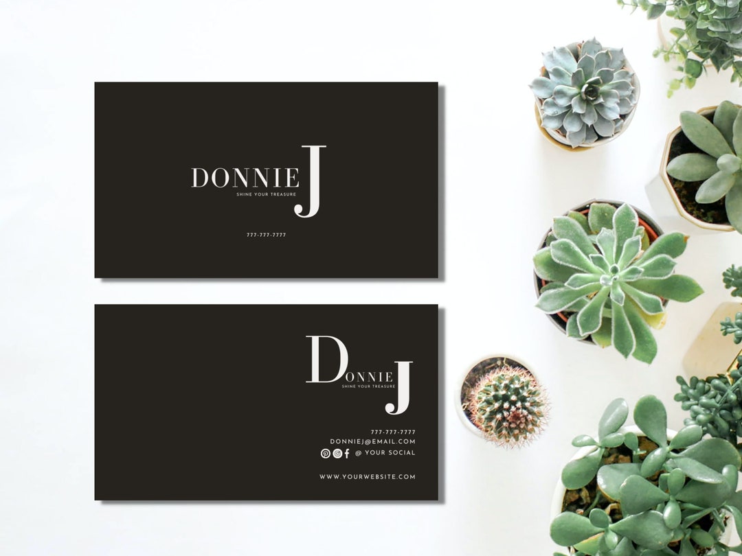 Modern Business Card Template, Canva, Instant Download, Printable ...