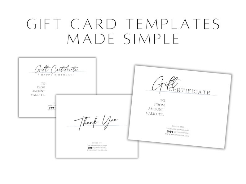 Editable Gift Certificate Template Printable Gift Voucher Download ...