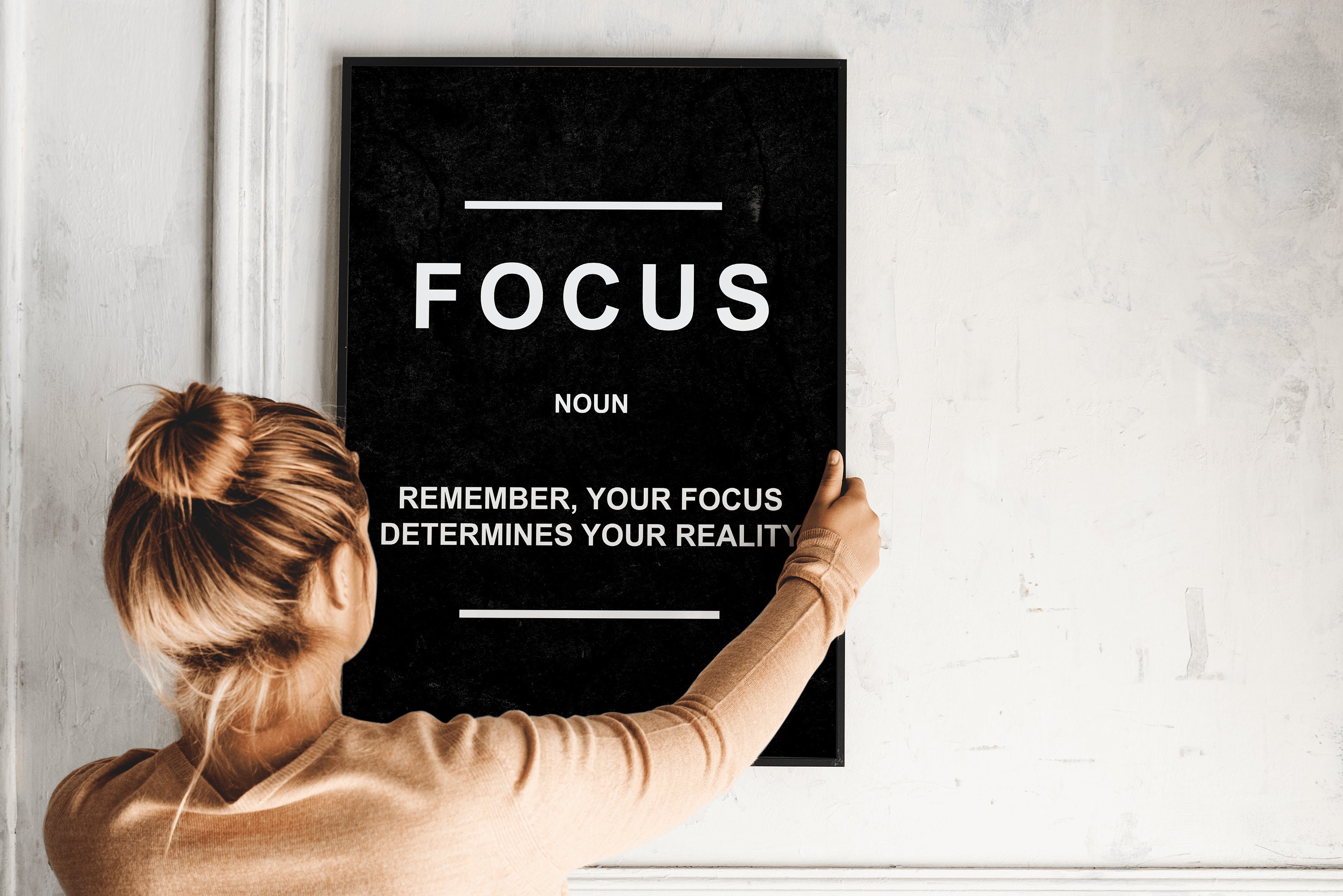 3 Piece Motivational Wall Art Prints, Office Decor Wall Frames Action ...