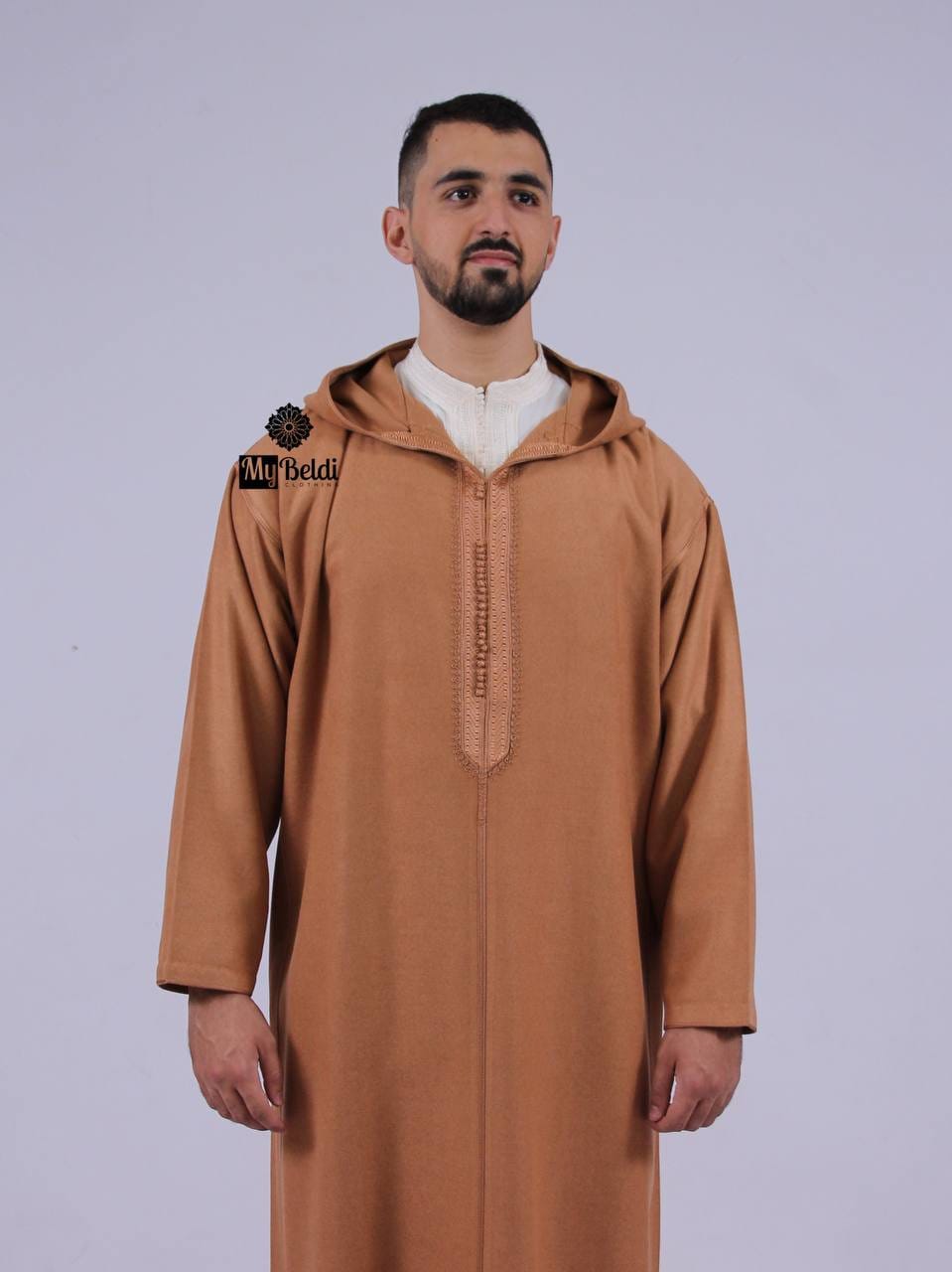 Thick Mlifa Moroccan Men Djellaba Light Brown - Etsy