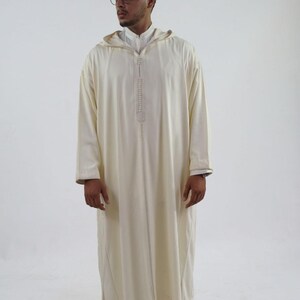 Moroccan Djellaba Mlifa for Men - White - Etsy