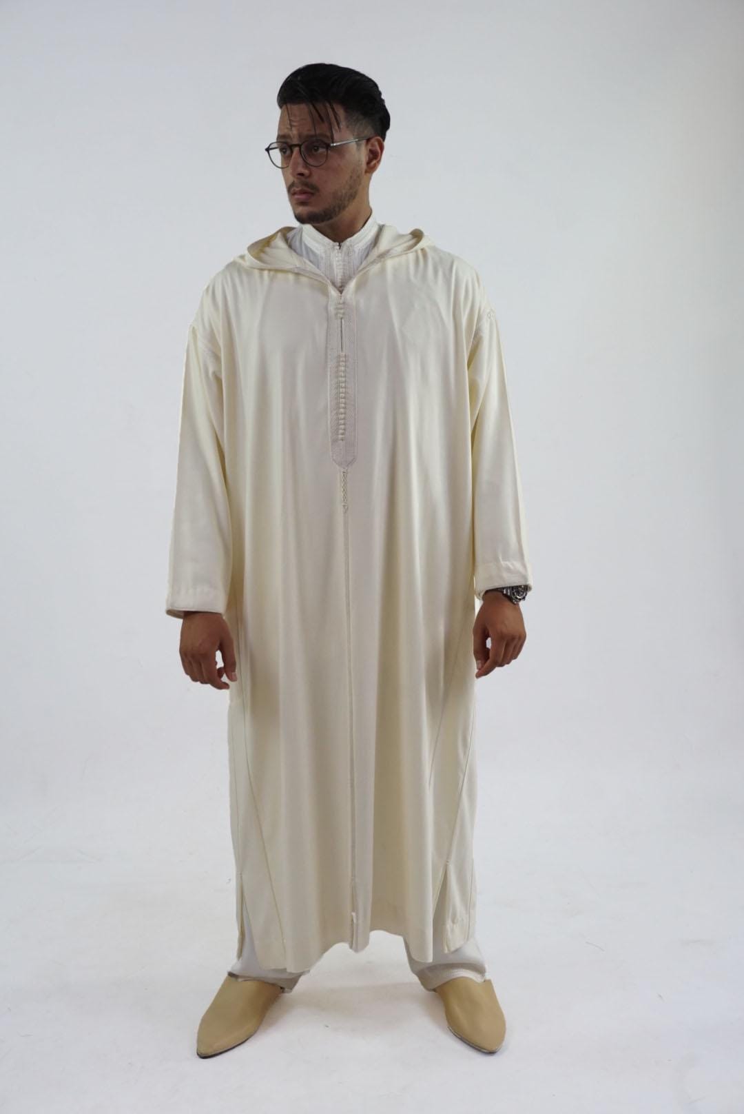 Moroccan Djellaba Mlifa for Men - White - Etsy