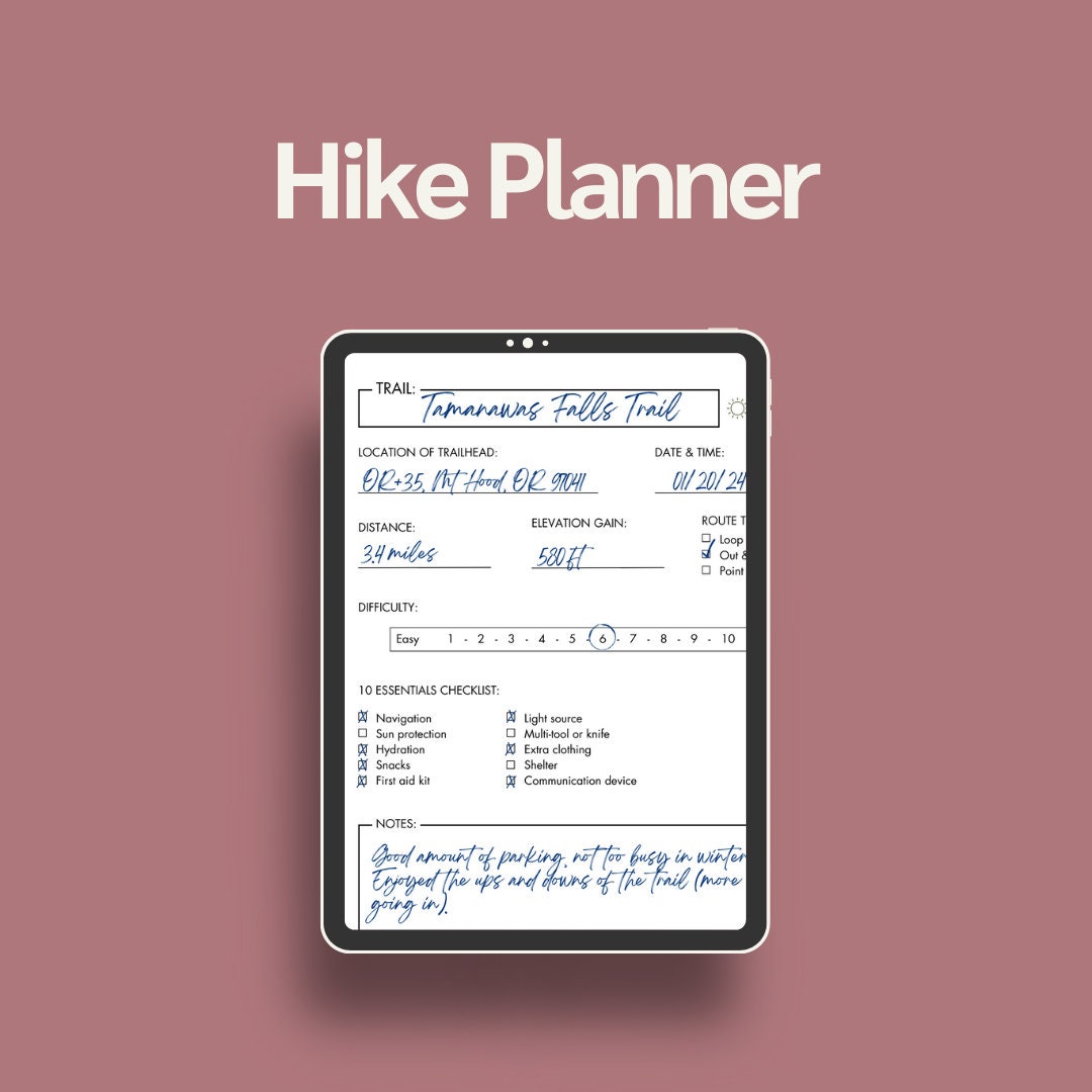 Hike Planner - Etsy