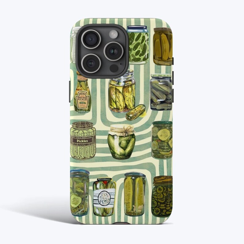Green Pastel Pickles Collage Phone Case, Cute Trendy Aesthetic, iPhone ...