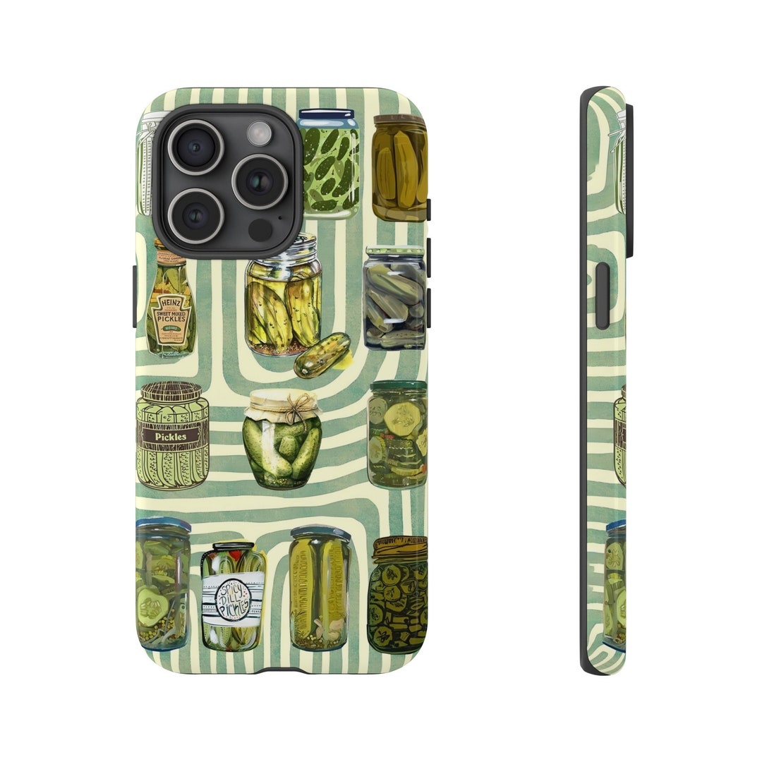 Green Pastel Pickles Collage Phone Case, Cute Trendy Aesthetic, iPhone ...