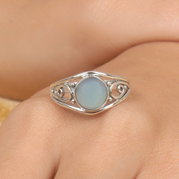 Chalcedony Ring - Etsy