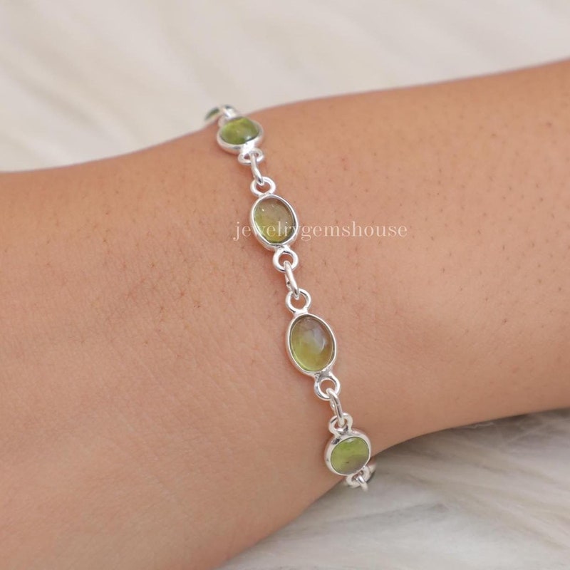 Bohemian Peridot Bracelets - Etsy