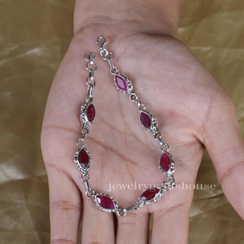 Ruby Bracelet - Etsy