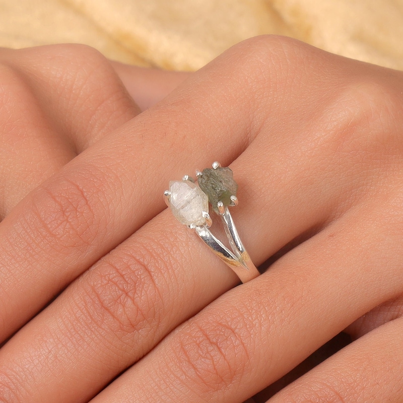 Moldavite Ring Men - Etsy