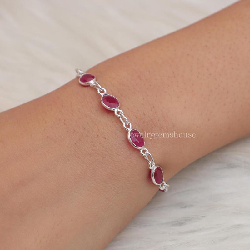 Ruby Bracelet - Etsy