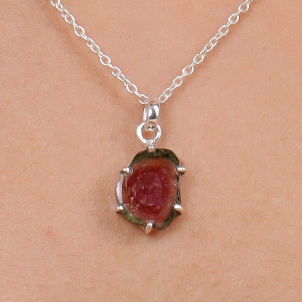Watermelon Tourmaline Pendant - Etsy