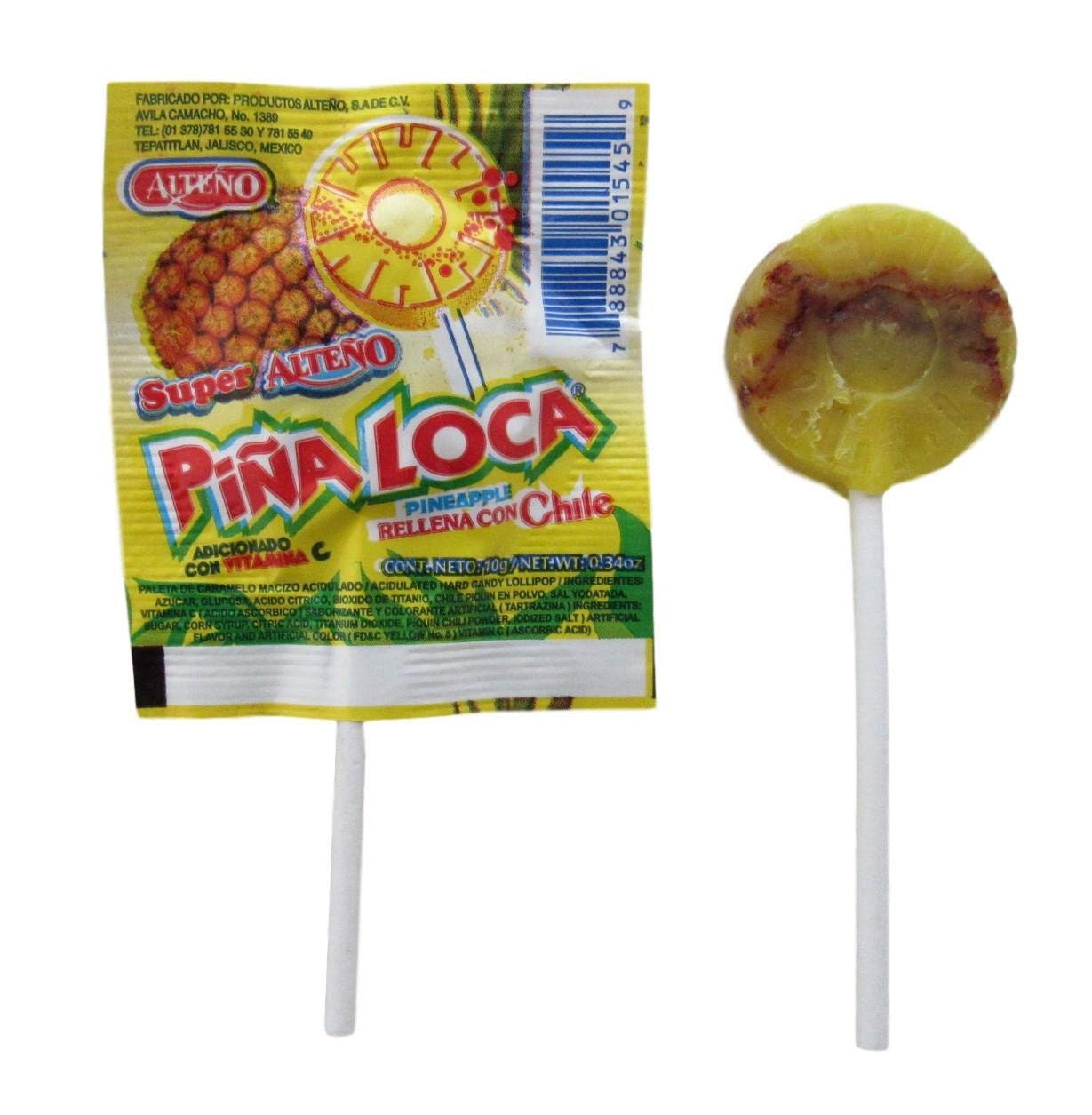 Super Pina Loca Pineapple With Chili Lollipop Alteno 1 Bags - Etsy