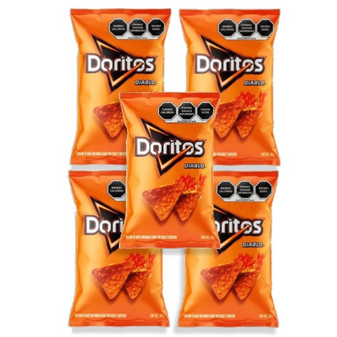 Doritos Diablo Sabritas Mexican Chips 5 BAGS 61 G - Etsy Ireland