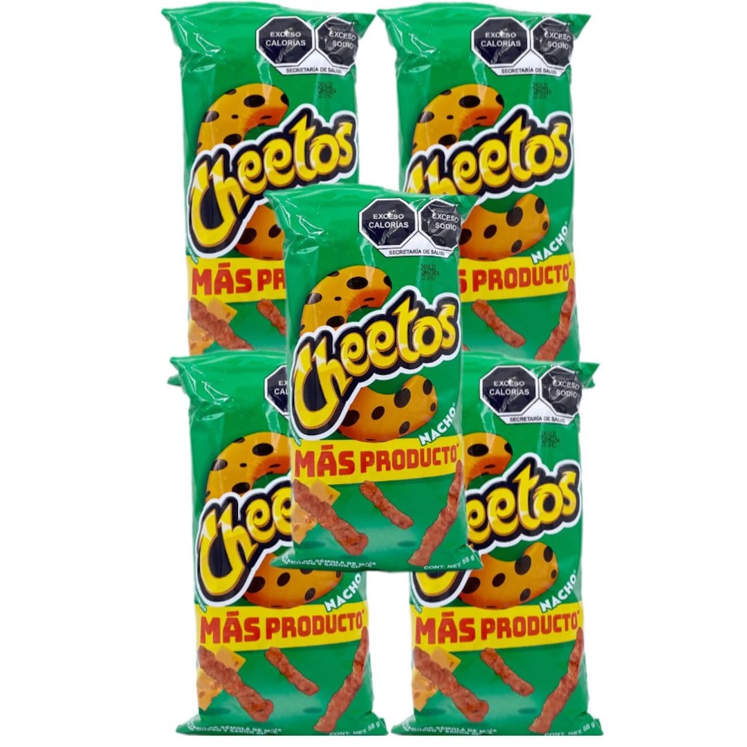 Cheetos Nacho Sabritas papas fritas mexicanas 5 BOLSAS 56 G - Etsy España