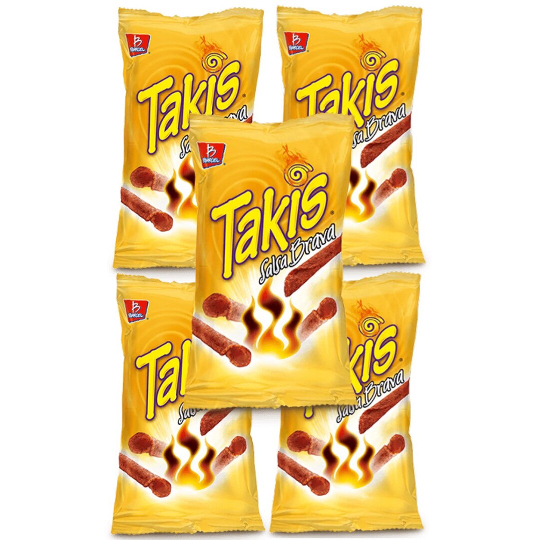 Takis Salsa Brava Barcel, 5 Bags 65g - Etsy