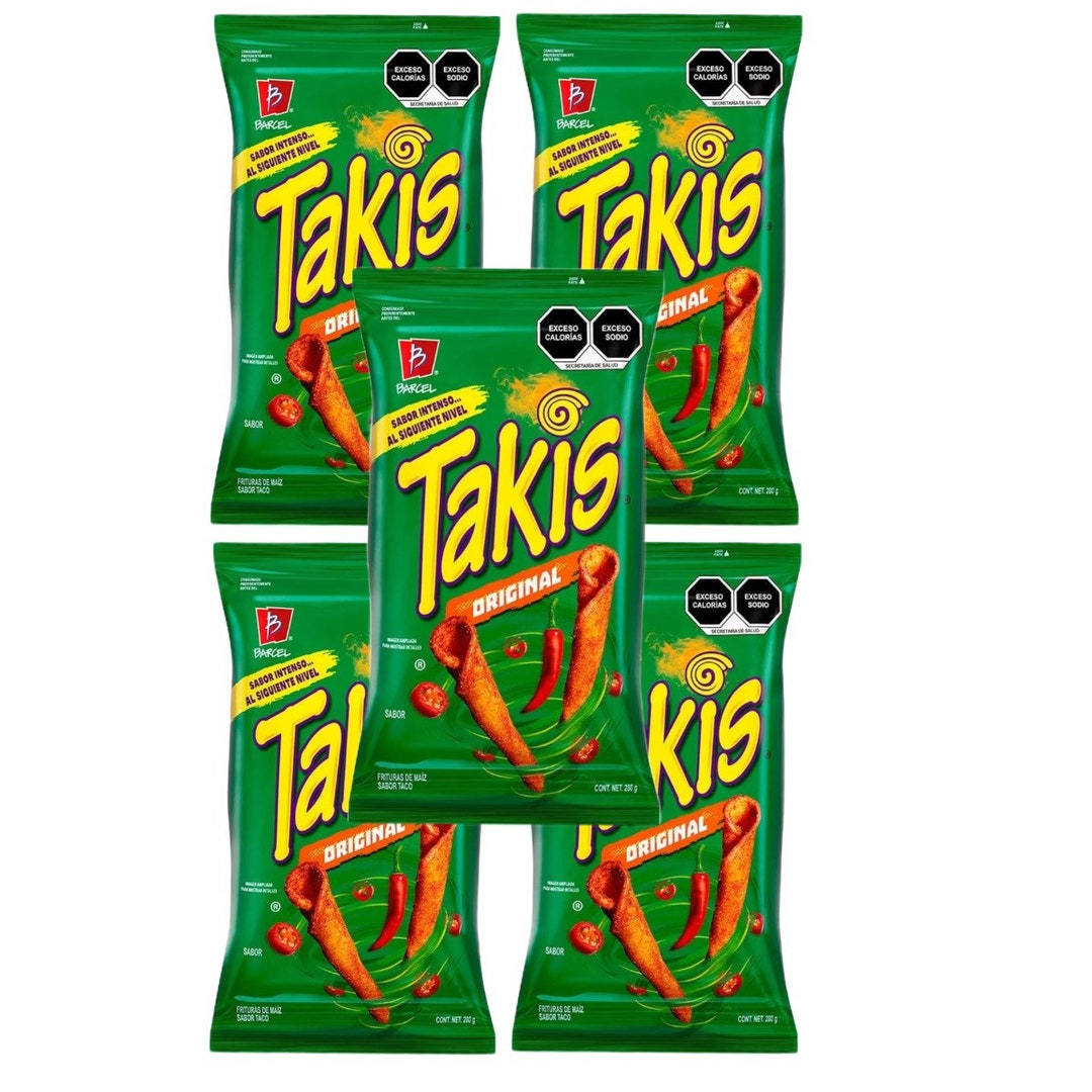 Takis Originales Mexican Chips BARCEL, 5 Bags 65 G EACH - Etsy