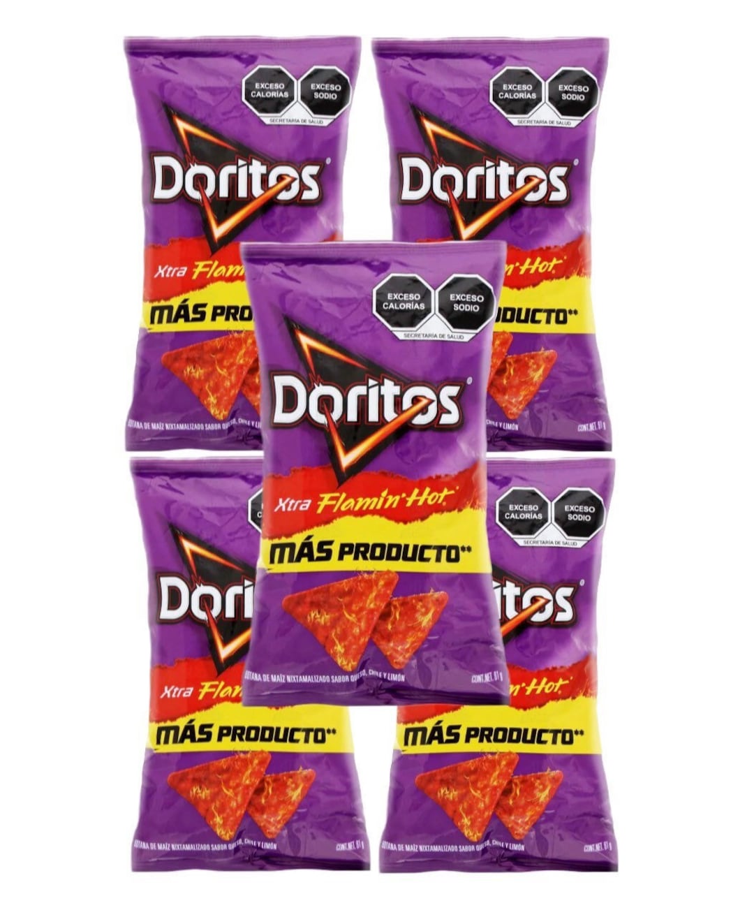 Doritos Xtra Flamin' Hot Sabritas mexikanische Chips 5 Tüten 62 G - Etsy.de