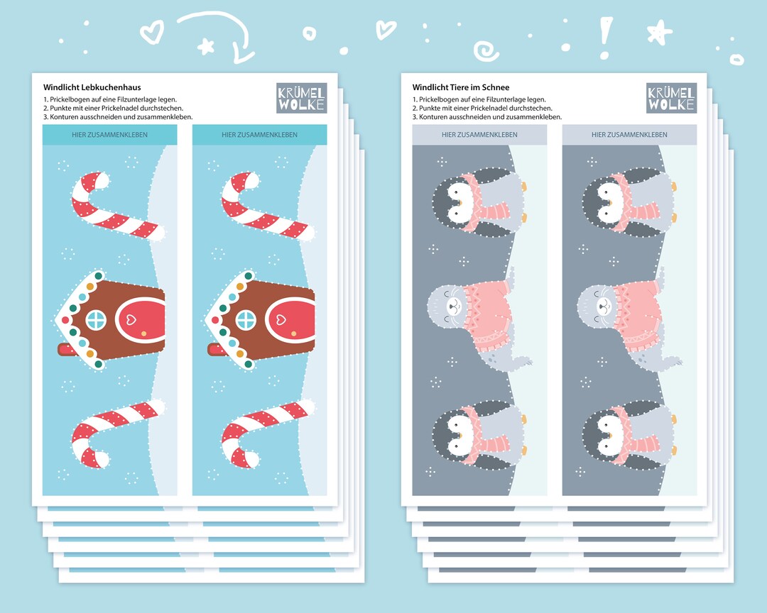 12 Tingling Pictures With Christmas Motifs, Tingling Templates Set for ...