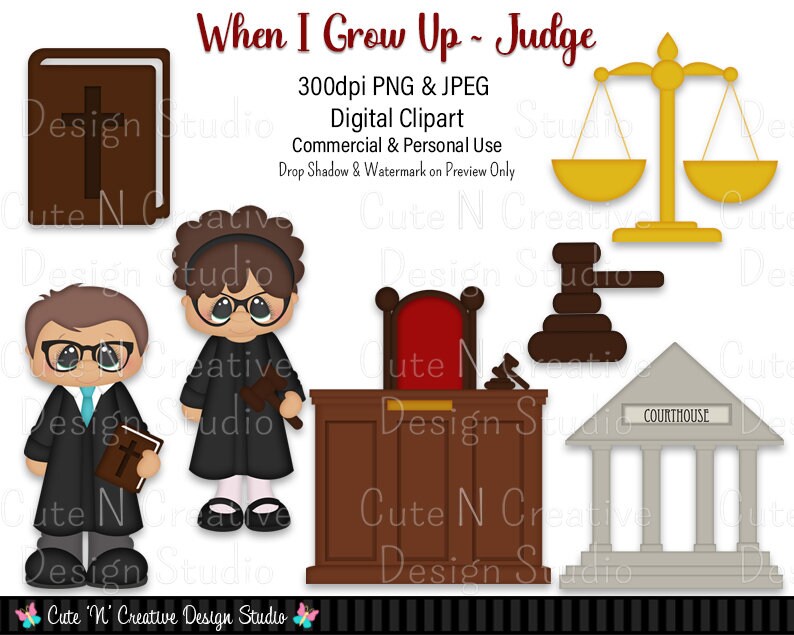 When I Grow up Judge Digital Clip Art Set ~ Graphics Kristi W Designs ...