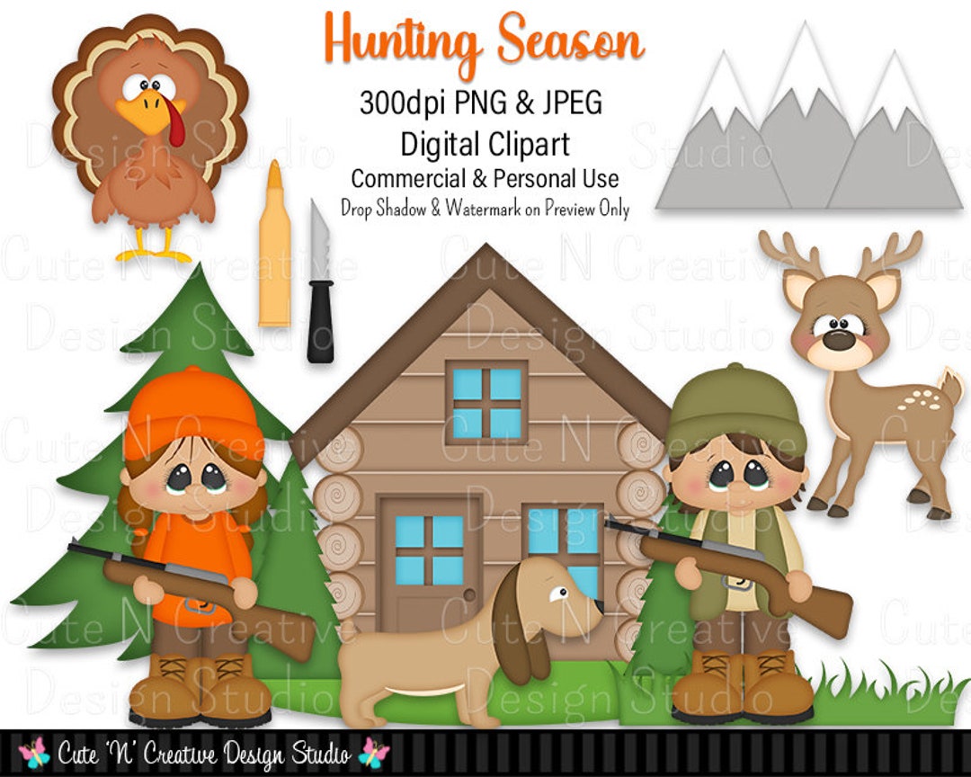 Hunting Season Digital Clip Art Set ~ Graphics Kristi W Designs ...